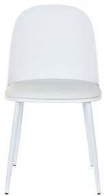 DKD Home Decor Bílá jídelní židle s moderním designem - 45 x 48 x 83 cm