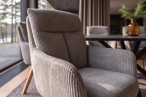 Designová otočná židle Maddison šedo-béžový manšestr