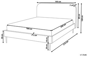 Manželská postel 180 cm Faris (šedá) (s roštem). 1078928
