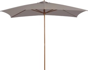 Zahradní slunečník Outsunny 295x200 cm s dřevěným sloupem, bambusovými žebry a kladkovým systémem, voděodolný, obdélníkový, ideální na terasu nebo zah