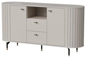 Komoda se zásuvkami a skříňkami s drážkováním cashmere ZANTE ZA2