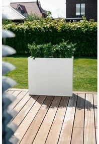 Květináč ELEMENTO, pozink, šířka 90 cm, bílý