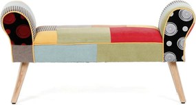 Taburet AK-131 PW2, vícebarevná, látka (103 x 31) cm