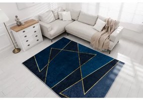 MIRO 52097.801 mycí kobereček Geometrická protiskluz modrý velikost 200x290 cm | krásné koberce cz