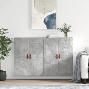 Nástěnné skříňky 2 ks betonově šedé 69,5 x 34 x 90 cm 3195599