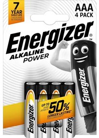Baterie AAA/LR03 ENERGIZER Alkaline Power, 4 ks (blistr)