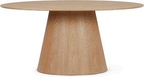 Oválný jídelní stůl, dýha, dub HT-L3523 OAK (160 x 90) cm
