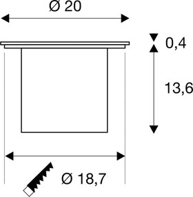 LA 1006104 ROCCI 200 EL kulaté zápustné zemní svítidlo černé 16 W 3000 K 120° - BIG WHITE (SLV)