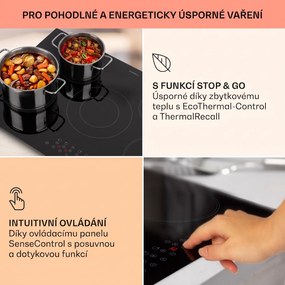 Klarstein Virtuosa 5, vestavná varná deska, 5 zón, 8200 W, sklokeramika