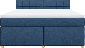 Box spring postel s matrací modrá 180x200 cm textil 3289065