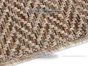 Kusový koberec Brave 103615 natural Brown z kolekcie Elle – na von aj na doma, 200x290, béžová, chodba / predsieň, ELLE Decoration