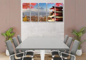 5-dílný obraz podzim v Japonsku Varianta: 200x100