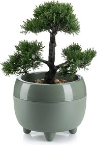 Květináč na nožičkách BOTANICA 30x23,8 cm šedozelený