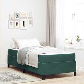 Rám postele Tmavě zelená 100 x 200 cm textil 3399045