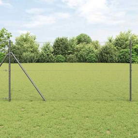 Hexagonální kotvení plotu 10 x 1,4 m Ocel potažená PVC Šedá 3352786