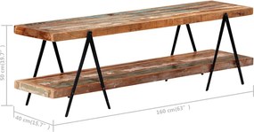 TV stolek 160 x 40 x 50 cm masivní recyklované dřevo 247886