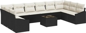 Set pohovek 11 ks Černá polyratan 3346907