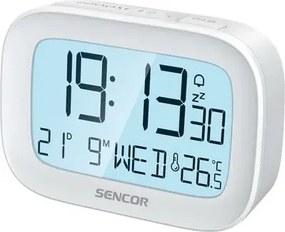 SENCOR SDC 2200 bílá / Digitální budík / LED displej / Teploměr