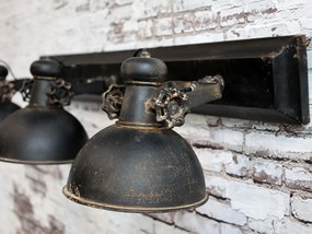 Industriální černé antik kovové nástěnné světlo Fact ceiling - 85*19*30cm / E14