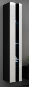 Závěsná vitrína VIGO NEW WITR 180 cm černobílá