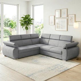 Sedací souprava BASTON | 260x260 cm | rozkládací + úložný prostor na levo | VÝBĚR TKANIN