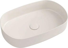 Sapho Sapho, INFINITY OVAL keramické umyvadlo na desku, 55x36 cm, Ivory, 10NF65055-2K