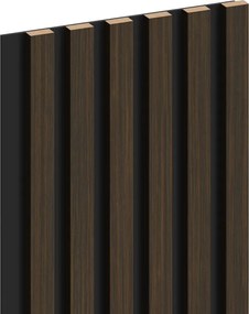 Mexen Lam-B, akustické stěnové lamely 275 × 30 cm, HDF deska 4 mm, technická dýha, ořech pálený, S100-275307-3015-024