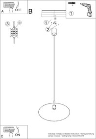Sollux Lighting Závěsné svítidlo NOX 40 červené