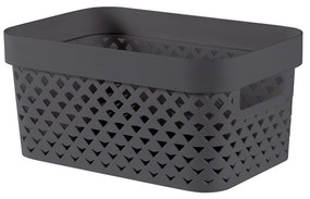 Tmavě šedý plastový úložný box 26x17,5x12 cm Pure – Curver