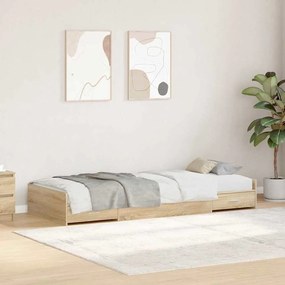 Rám postele s čelo Sonoma dub 100 x 200 cm Kompozitní dřevo 3335223