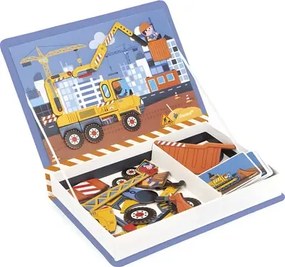 JANOD Magnetická knížka Magnetibook Na stavbě / 50 magnetek / 19 karti