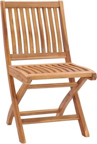 Skládací židle 4 ks z masivního teakového dřeva 3072804