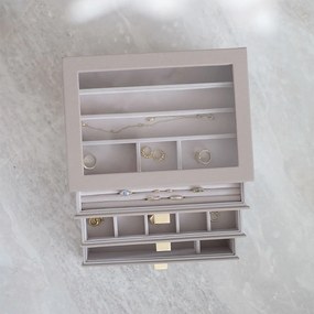 Šperkovnice se šuplíky 3 v 1 Stackers Taupe Classic Drawers | šedobéžová 75886