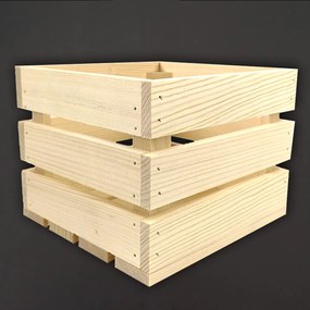 AMADEA Dřevěná bedýnka z masivního dřeva, 20x19x15,5 cm