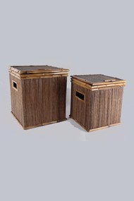 Krabice z bambusu zavirací malá