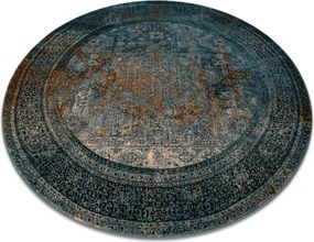 Koberec OMEGA MAMLUK tmavě modrý / hnědý kruh