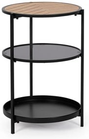 BIZZOTTO Konferenční stolek HALDOR černý ø40 cm