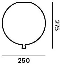 Brokis PC878 Memory, stropní svítící balonek z modrého skla, 1x15W, prům. 25cm