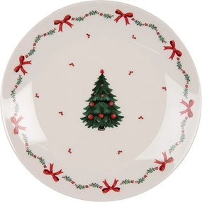 Porcelánový dezertní talířek se stromky Christmas Harmony - Ø 20*2 cm