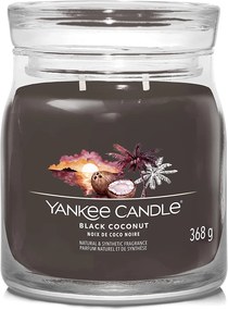 Yankee Candle vonná svíčka Signature ve skle střední Black Coconut 368g