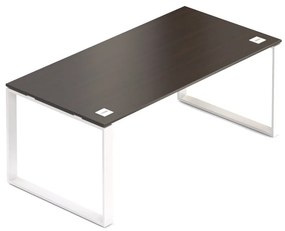 Stůl Creator 180 x 90 cm, bílá podnož, 2 nohy, wenge