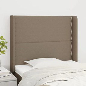 Čelo Postele Typu Ušák Textil Taupe 93 x 16 x 118/128 cm