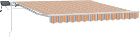 Stahovací markýza Vícebarevný 350 x 250 cm Látka a hliník 3330286