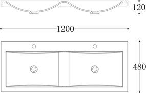 design umyvadlo COLOSUM G03 120-144cm