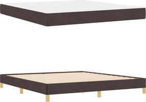 Postel s boxspringem s matrací Tmavě hnědá 180 x 200 cm textil 3398587