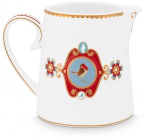 Pip Studio Love Birds Medallion mlékovka 270ml, bílá (džbánek na mléko porcelánový)