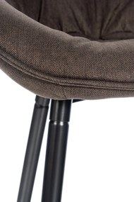 Barová židle Baycliff - látkové čalounění | hnědá