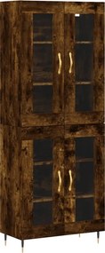 vidaXL Skříň highboard 69,5 x 34 x 180 cm kompozitní dřevo [3198262] Barva: kouřový dub