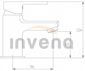 Invena Verso, umyvadlová baterie h-134, chromová, INV-BU-82-001-C