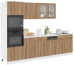 7dílná sada kuchyňských skříněk "Lyon" Artisan Dub, dřevěné podlahy 3328572